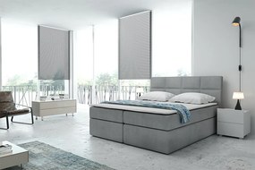 Eka Kontinentální čalouněná postel Smoth - Cassablanca (90x200 cm) Barva látky Trinity: Šedá (Trinity 2314)