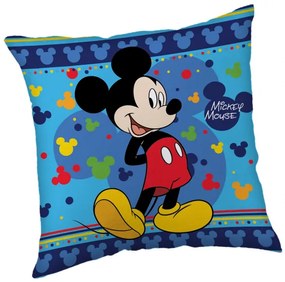 Jerry Fabrics Polštářek Mickey Blue 40x40 cm