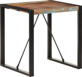 vidaXL Jídelní stůl 70 x 70 x 75 cm masivní recyklované dřevo [321597] Barva: Černá