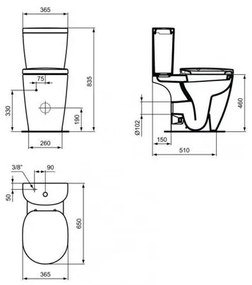 Ideal Standard Connect Freedom WC mísa Plus 6 E607001