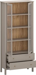 Vitrína 2w2s (V) taupe Kleo