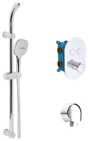 Mereo - Sprchový set s termostatem pod omítku, 3 proudy, chrom CB60106TB1