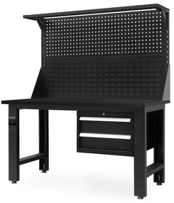 Pracovní stůl LOGAN, 1500 x 1700 x 750 mm, All Black: černý