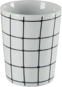 Spirella kelímek na zubní kartáčky bílo-černý / porcelán