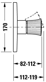 Duravit White Tulip - Sprchová páková baterie podomítková, chrom WT4210012010