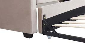 Rozkládací postel 90x200, hnědošedá Taupe, ALODA Kondela 0000399606