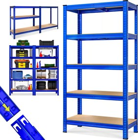 Regál s vysokou nosností HEAVY, max. 875kg, 90x40x180cm, modrá Monzana