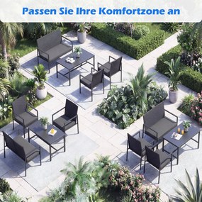 Costway 4-dílná sada zahradního nábytku venkovní ratanové židle