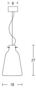 Zambelis 1663 závěsné svítidlo z jílu, 1xE27, ø18cm
