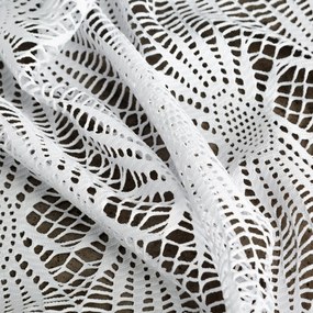 ZÁCLONA NA KROUŽCÍCH ROZI 140X250 CM BÍLÁ