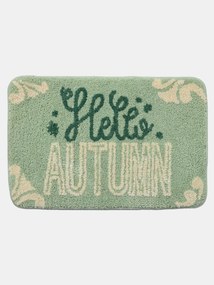 Sinsay - Koupelnová předložka s nápisem „Hello Autumn“ - zelená