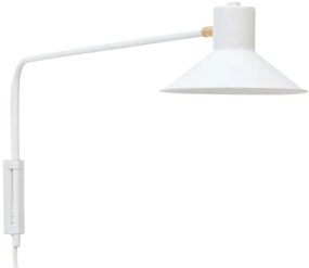 OnaDnes -20% Bílé kovové nástěnné světlo Kave Home Aria 86 cm