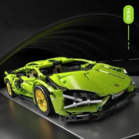 Stavebnice auta SUPERCAR No.J2007 zelená - 470 dílků