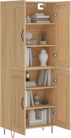 Skříň highboard dub sonoma 69,5 x 34 x 180 cm kompozitní dřevo 3199716