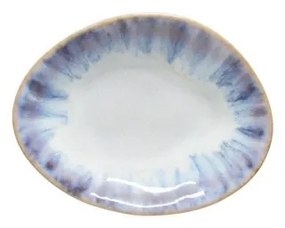 Dezertní talíř oválný BRISA modrý 11 cm keramický