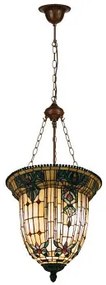 Závěsná lampa Tiffany ART DECO Clayre &amp; Eef 5LL-5307