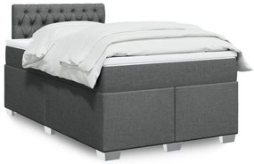 Box spring postel s matrací tmavě šedá 120x200 cm textil 3285863