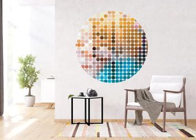 Samolepící vliesová fototapeta na zed' Tečkovaný Barevný Vzor | 140 x 140 cm | DCR3324
