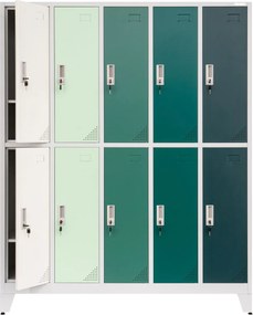 Kovová šatní skříň na oblečení Oxford Green