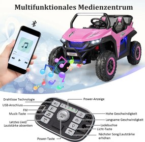 Costway Dětské auto, pojízdné terénní auto se 2 sedadly