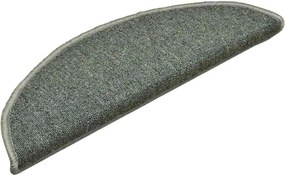 Schodové rohože 15 ks 56 x 17 x 3 cm tmavě zelené půlkulaté 322360