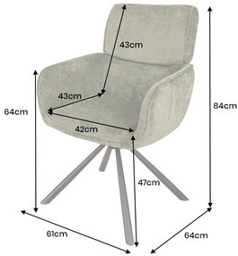 Designová otočná židle Parthenia zelená
