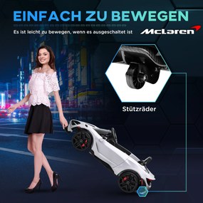 AIYAPLAY dětské elektrické auto s křídlovými dveřmi, ovladatelné na dálku, s jemným pohonem a LED světly, bílé