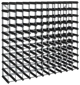 vidaXL Marketos Stojan na víno na 120 lahví černý masivní borové dřevo