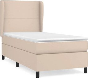 Box spring postel s matrací cappuccino 90x190 cm umělá kůže 3128888