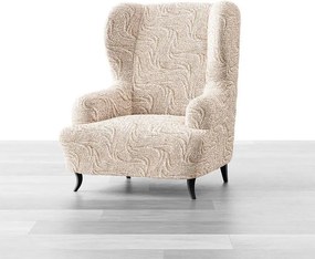 Bielastické potahy BRILLANTE béžové křeslo ušák (š. 60 - 110 cm)