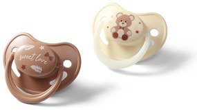 Dudlík silikonový, anatomický tvar, 0-6m, 2 ks - Sweet Love