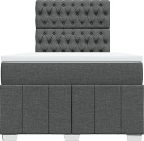 Box spring postel s matrací tmavě šedá 120x200 cm textil 3291643