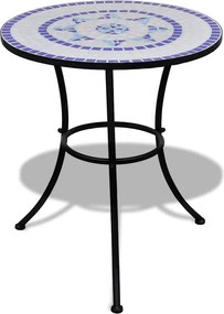 3dílný bistro set mozaikový keramický modro-bílý 271771