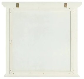 furniture-nabytek.cz - Masivní zrcadlo Catello z borovice a MDF, bílé, lakované – 75×70 cm