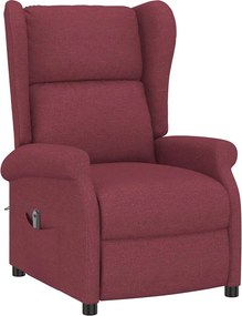 Elektrické polohovací křeslo ušák vínové textil 3098322