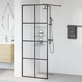 Zástěna do průchozí sprchy čiré ESG sklo 80 x 195 cm černá 151033