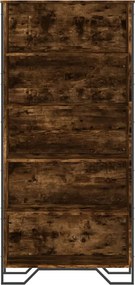 Knihovna kouřový dub 80 x 31 x 169 cm kompozitní dřevo 3295314