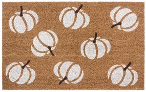 Hanse Home, Rohožka Halloween bílé dýně 105676 - na ven i na doma, 45x75, bílá, chodba / předsíň