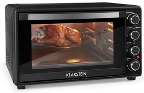 Klarstein Masterchef 60, mini trouba, 60 l, 2000 W, 100 - 230 °C, časovač, černá