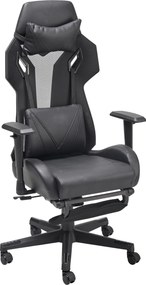 XXXLutz HERNÍ ŽIDLE, vzhled kůže, síťovina, černá MID.YOU - Online Only kancelářské židle - 001884005601