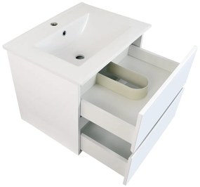 A-Interiéry Koupelnová skříňka s keramickým umyvadlem Brunette 60 - brunette 60