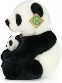 RAPPA Plyšová panda s mládětem 27 cm / ECO-FRIENDLY / od 0 měsíců