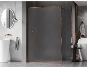 Mexen, Mexen Kioto-XF sprchová stěna s rámem 100 x 202 cm, matná 10 mm, růžové zlato - 800-100-104-60-30-X