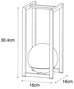 Sada 2 venkovních stolních lamp černých s dotykovým ovládáním a dobíjením - Nowi