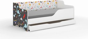 Wooden Toys Dětská postel LILU 160x80 DINOSAUŘI – sada