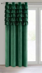 ZATEMŇOVACÍ ZÁVĚS NA KROUŽCÍCH AURA 140X250 CM TMAVĚZELENÁ