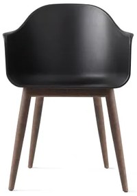 Harbour Dining Chair, dřevěná podnož tmavě mořený dub černá Audo (MENU)