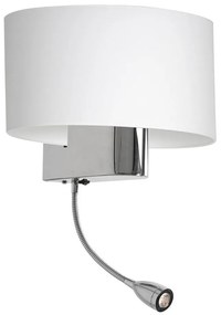 Milagro | LED Nástěnná lampa CASINO 1xE27/60W/230V + LED/1W/230V bílá | MI1374