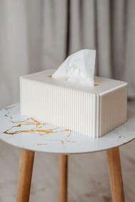 BOX SETA - Designový box na jednorázové kapesníčky, bílá