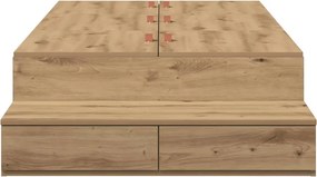 Rám postele s úložným prostorem se dveřmi Artisanový dub 100 cm 3335620